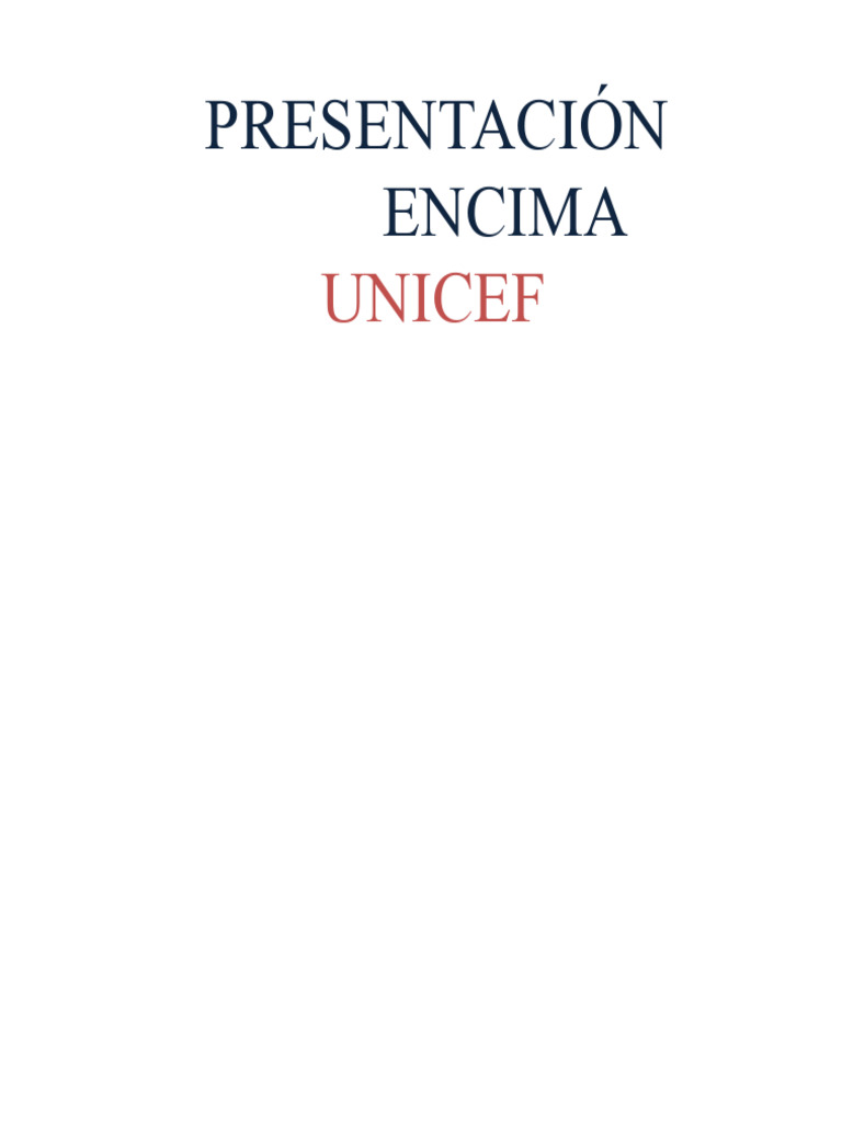 UNICEF.pptx | PDF | Unicef | Salud pública