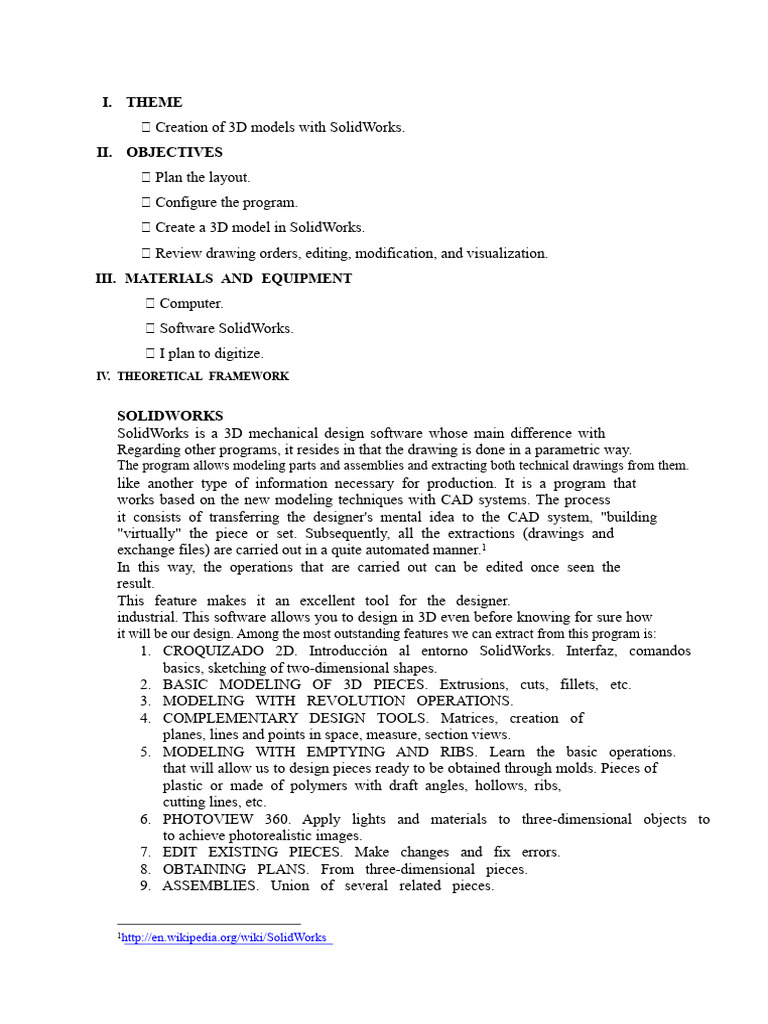 Report # 3 Creation of 3D Models | PDF | Computer Aided Design | 3 D ...