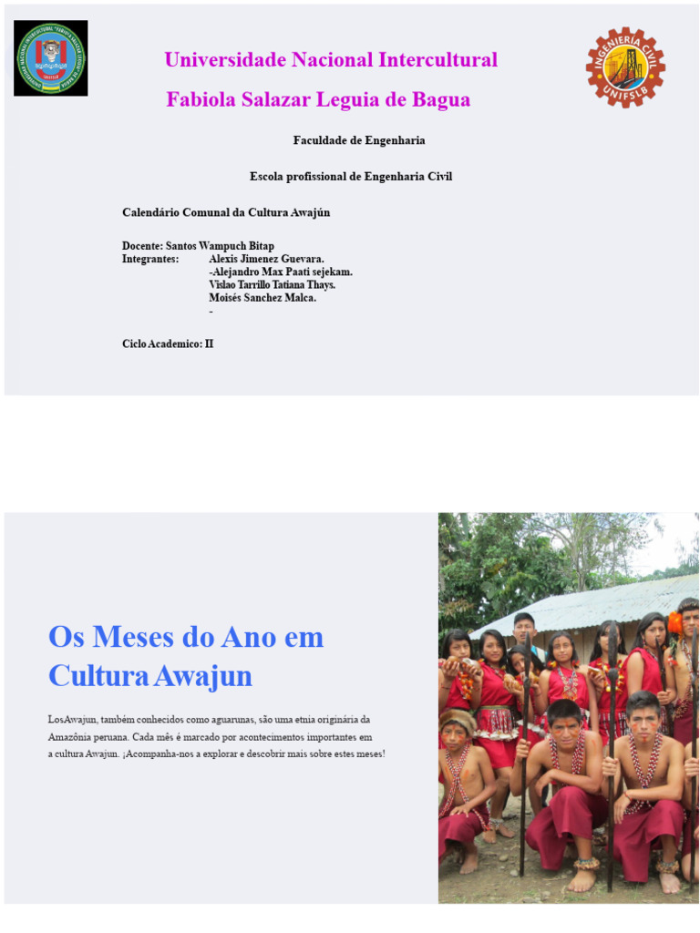 Os Meses Do Ano Na Cultura Awajun | PDF | Agricultura | Colheita