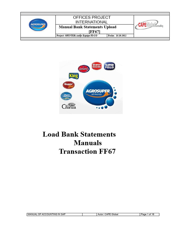Manual Bank Statement Uploads (FF67) | PDF | Transaction Account ...