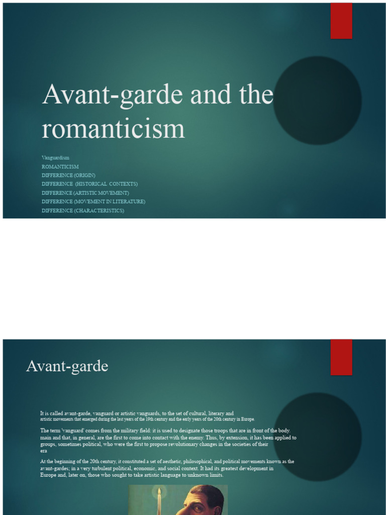 Vanguardism and Romanticism | PDF | Romanticism | Avant Garde