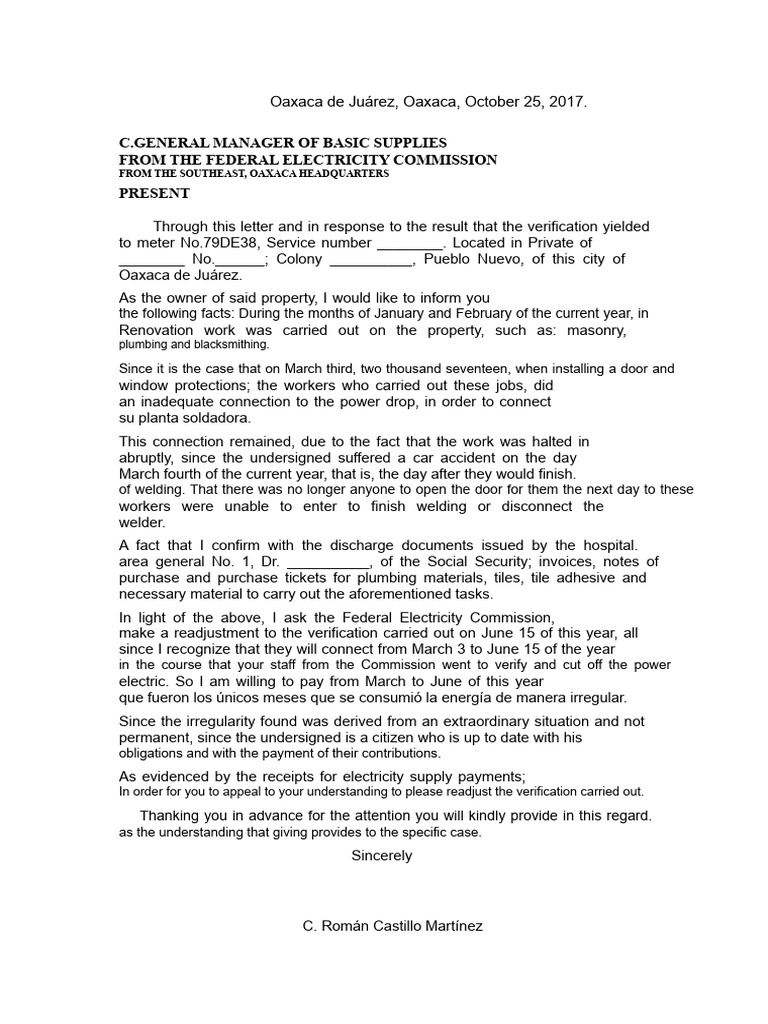 LETTER TO REQUEST RECALCULATION | PDF