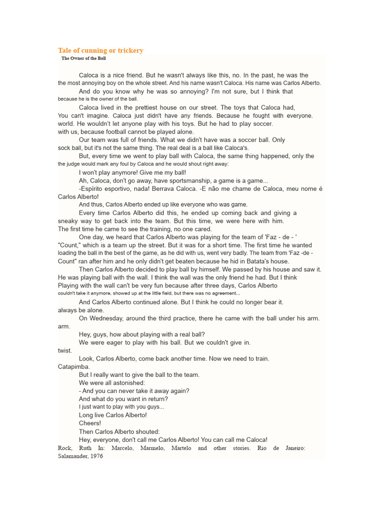 Tale of Cunning or Trickery | PDF