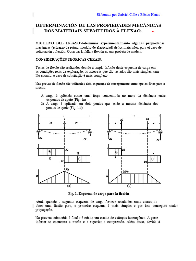 Propriedades Mecânicas em Flexão de Materiais | PDF | Flexão (Física ...