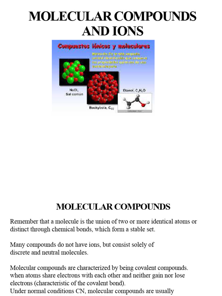 1A S5 13-DEC-2021 MOLECULAR AND IONIC COMPOUNDS | PDF | Ion | Chemical ...