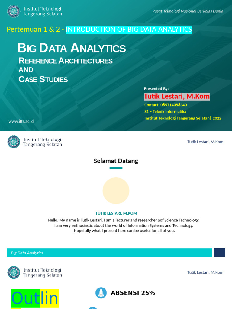2022 - Pertemuan 1 BIGDATA_Introduction | PDF | Big Data | Analytics