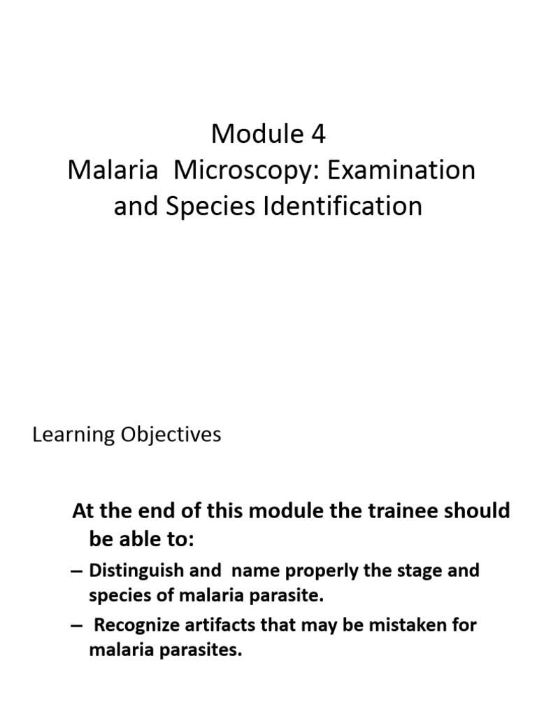 Malaria Microscopic Examination - Copy | PDF | Plasmodium | Malaria