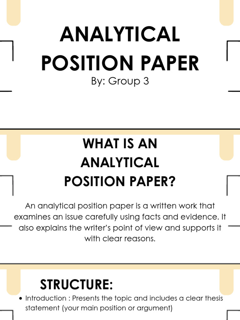 Understanding Analytical Position Papers | PDF