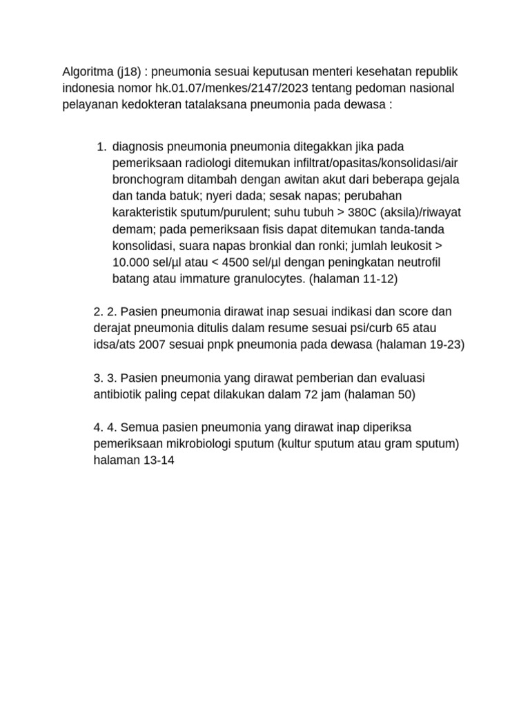 Algoritma Pneumonia | PDF