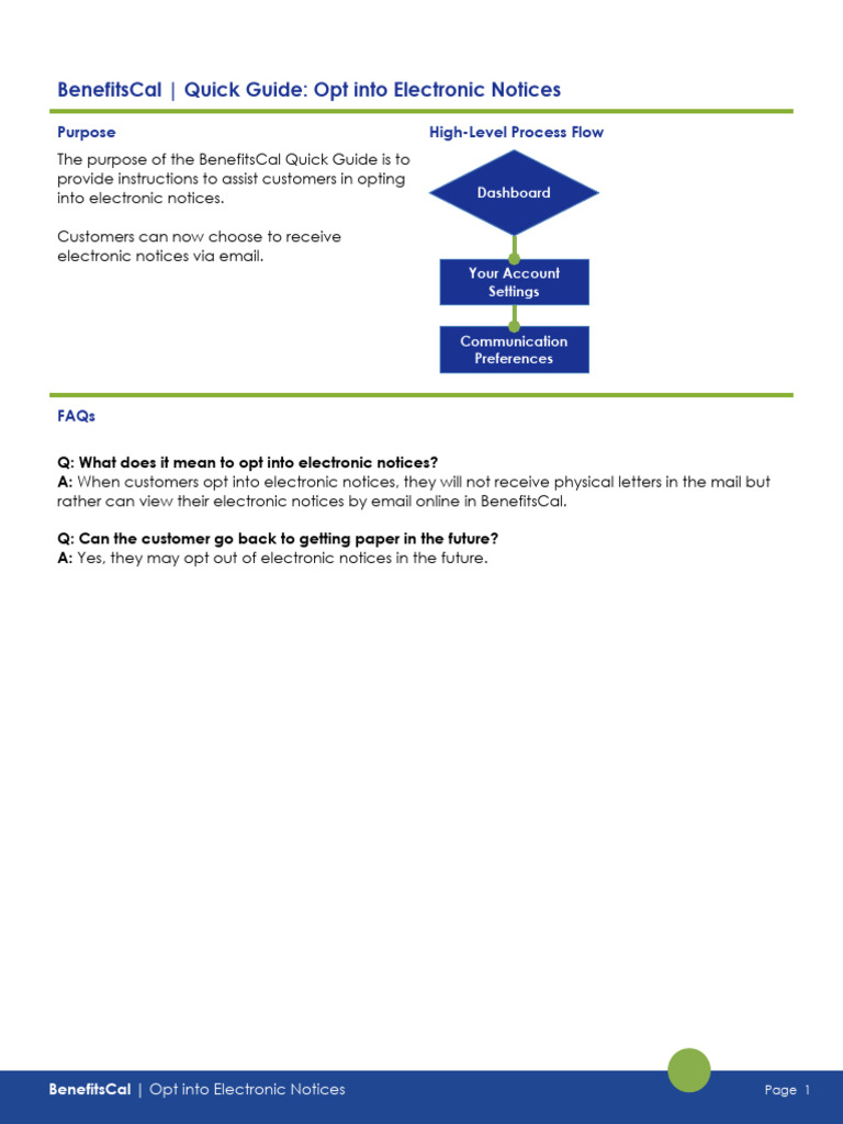 BenefitsCal QG OptInElectronicNotices v1.0 | PDF