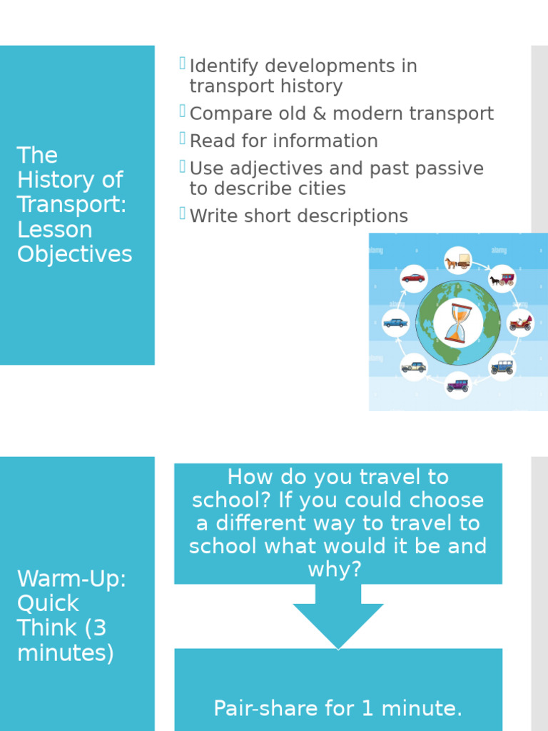 Unit4.2 Grade6 History of Transport | PDF | Transport | Train