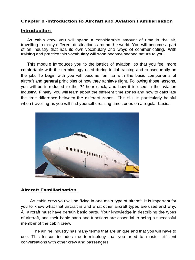 Aircraft Basics for Cabin Crew Training | PDF | Greenwich Mean Time ...
