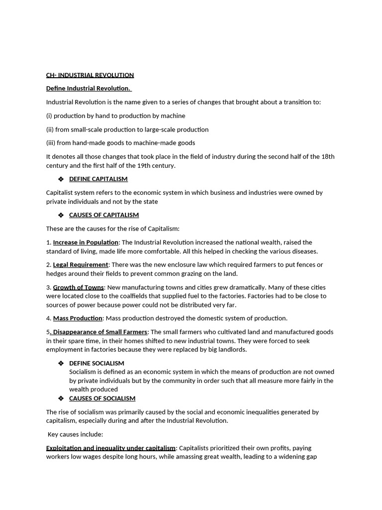 Industrial Revolution 9 | PDF | Socialism | Capitalism