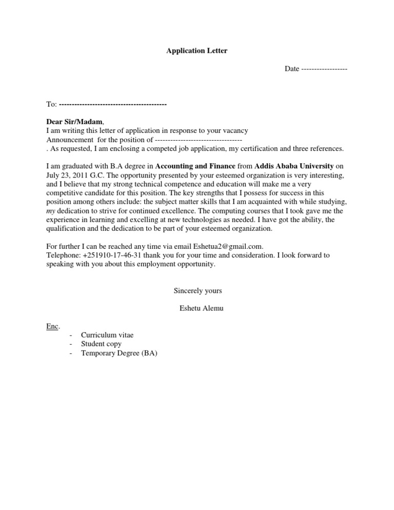 Application Letter Date | PDF | Career & Growth | Finance & Money ...