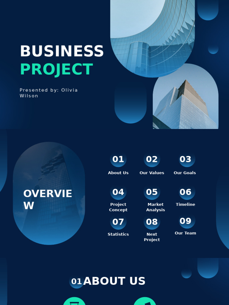 Blue Professional Business Project Presentation (1) | PDF