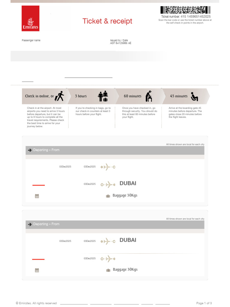Canceled Ravindra Emirates Ticket 1 | PDF | Emirates (Airline) | Aviation