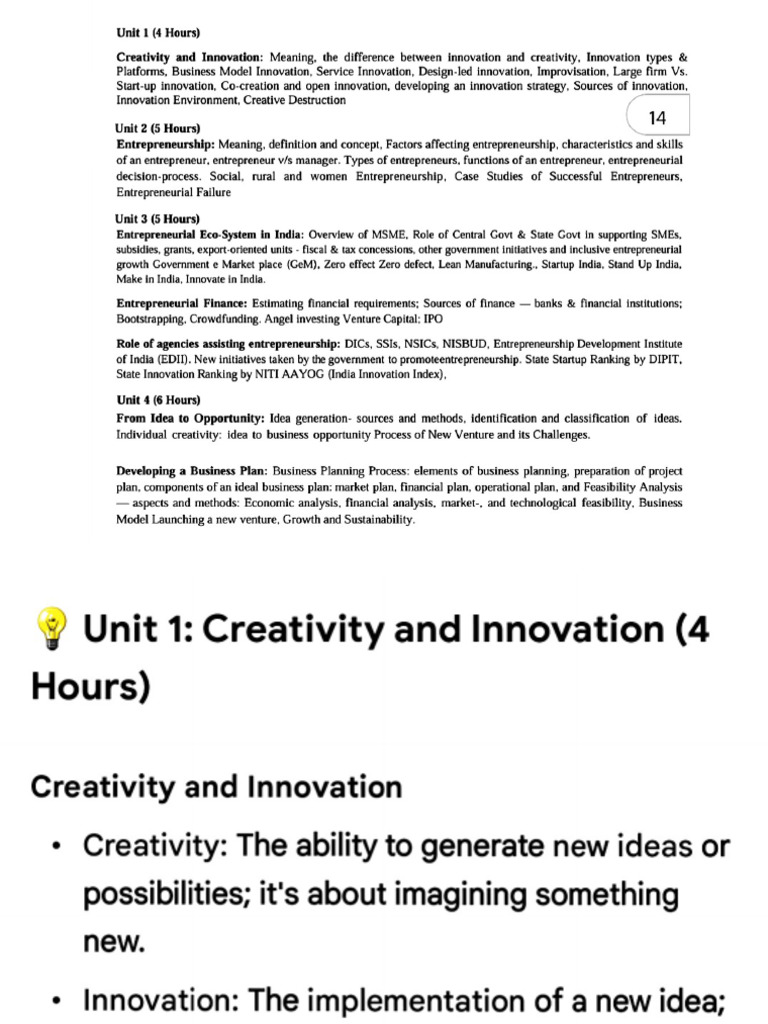 Creativity Innovation and Entrepreneurship | PDF