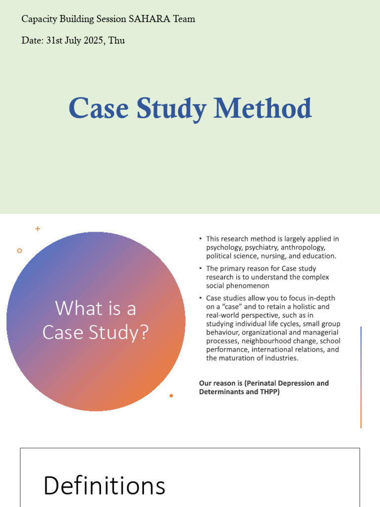 Case Study Method Teaching V1 31july | PDF | Mental Health ...