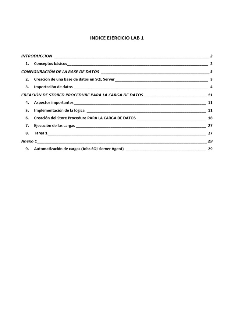 Sesion1 Lab | PDF | Servidor SQL de Microsoft | Bases de datos