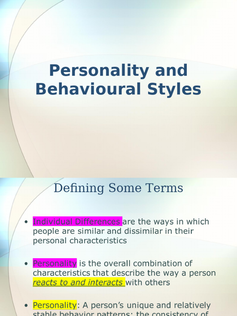 Understanding Personality Traits and Types | PDF | Extraversion And ...