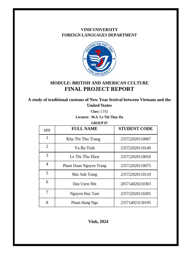 VHAM LT02 Group07 Final Project | PDF