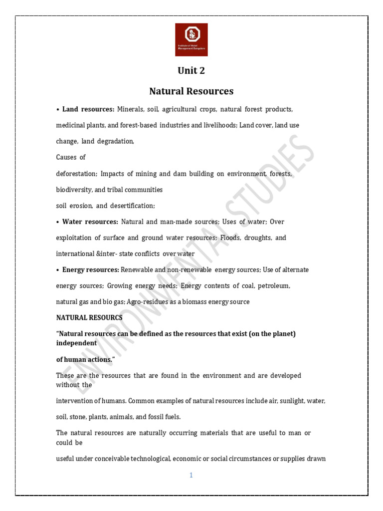 Natural Resources: Types and Impacts | PDF | Soil | Erosion