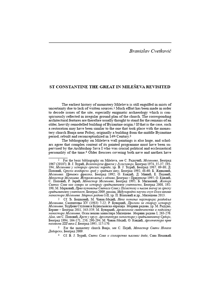 Cvetkovic ST Constantine The Great in Mi | PDF