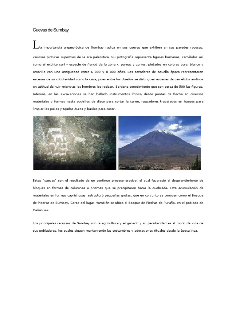Cuevas de Sumbay | PDF | Arte roquero | Imperio Inca
