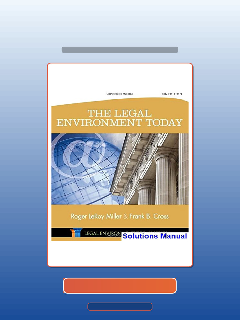 Legal Environment Today 8th Edition Miller Exam Prep | PDF | Multiple ...