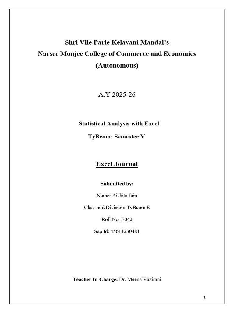 Excel Statistical Analysis Guide | PDF | Coefficient Of Determination ...