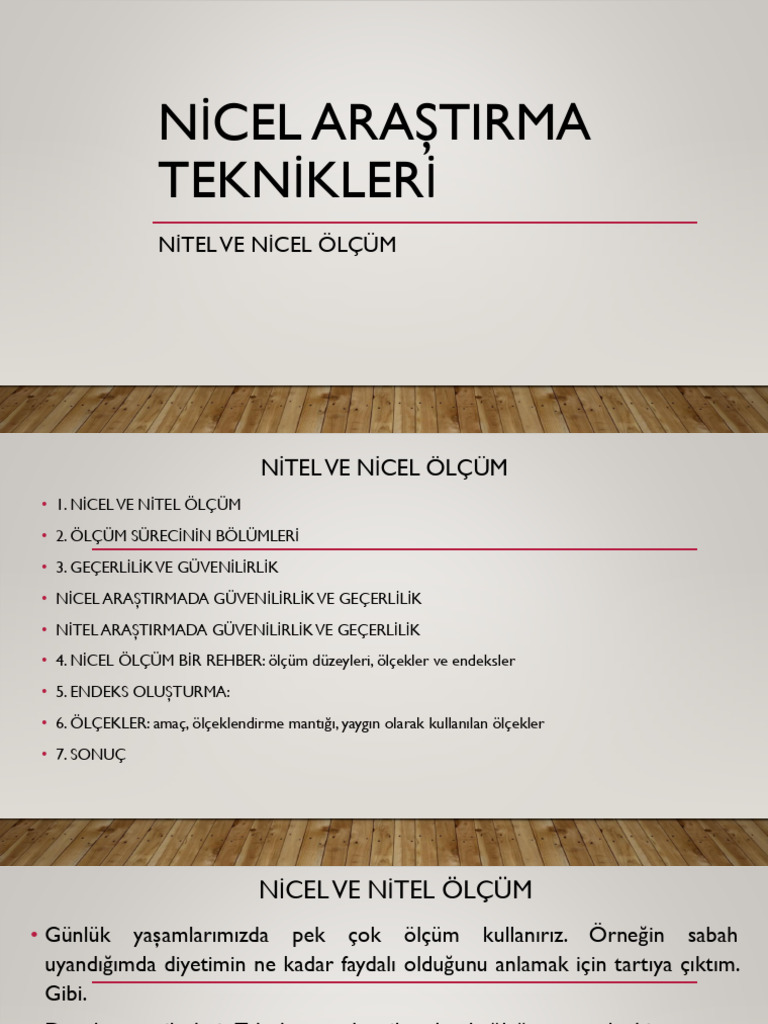 HAFTA - Nicel Ve Ntiel Araştırmada Ölçüm | PDF
