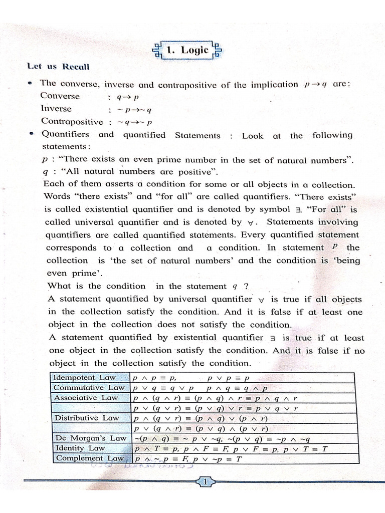 XII Practical Math Part 1 Logic, Matrices and Trignometric Function | PDF