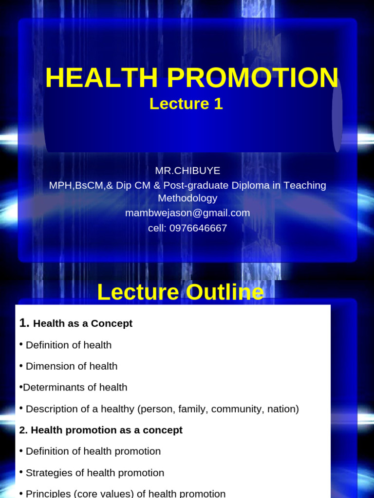 Understanding Health Promotion Concepts | PDF | Health Promotion ...