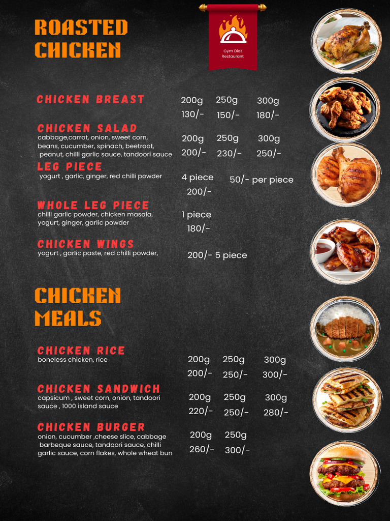 Black and Red Modern Food Menu | PDF | Beetroot | Sauce