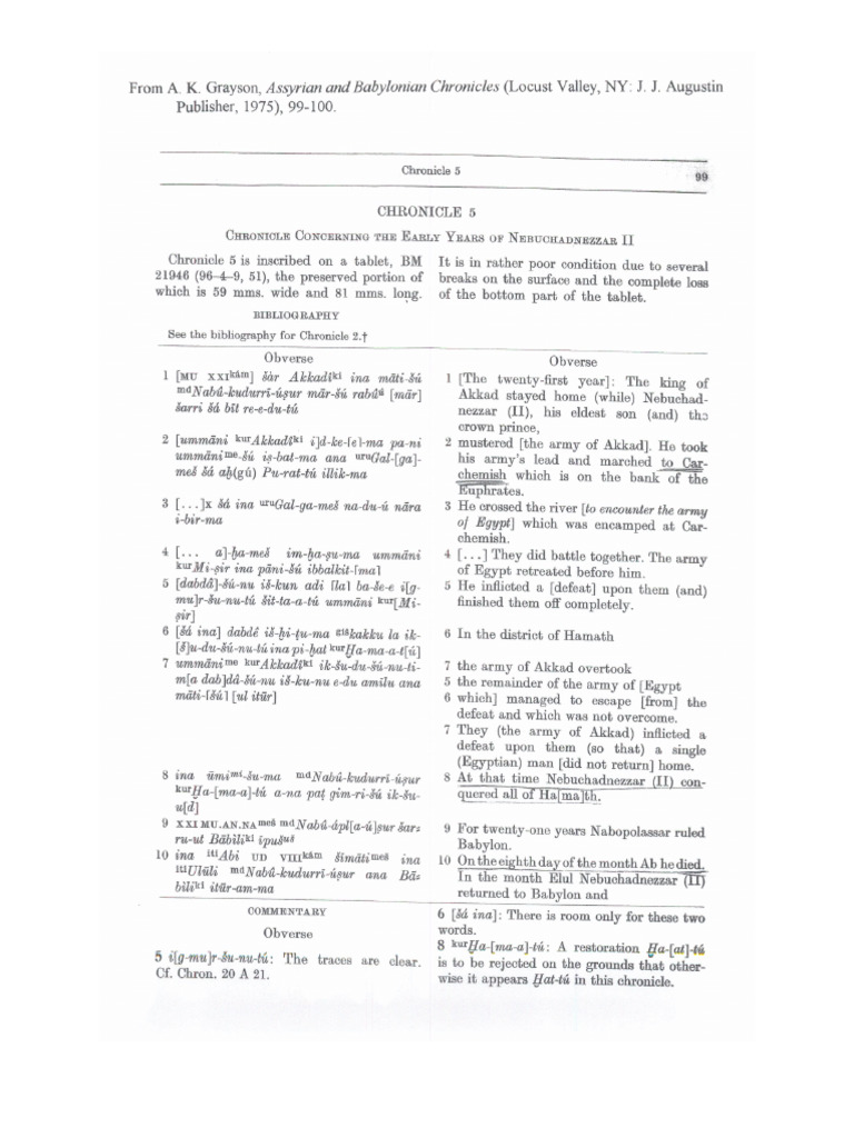 Assyrian Babylonian Chronicles.grayson | PDF