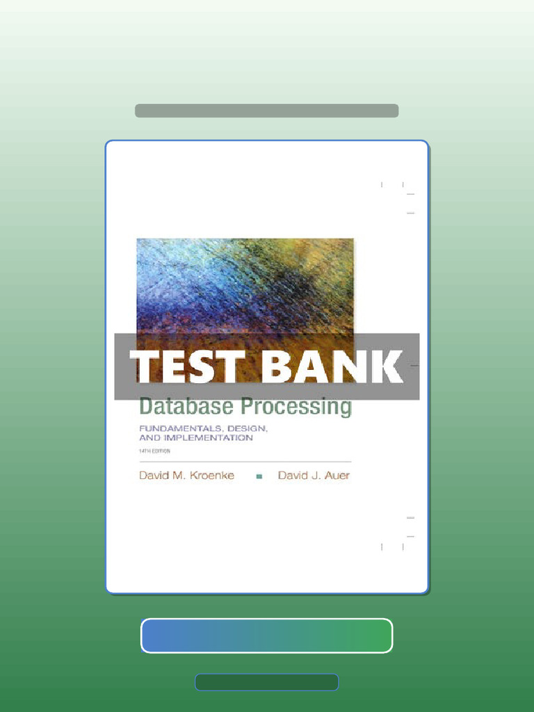Database Processing Fundamentals Design and Implementation 14 Ed ...