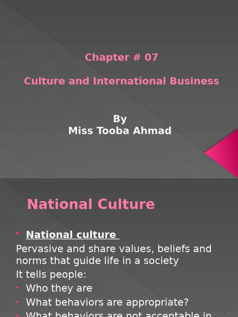 corporate Culture and International Business | PDF | Leadership ...