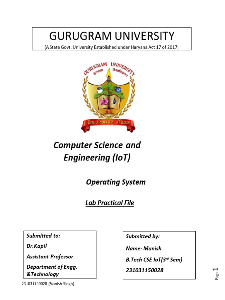 OS Practical File | PDF | Linux | Operating System