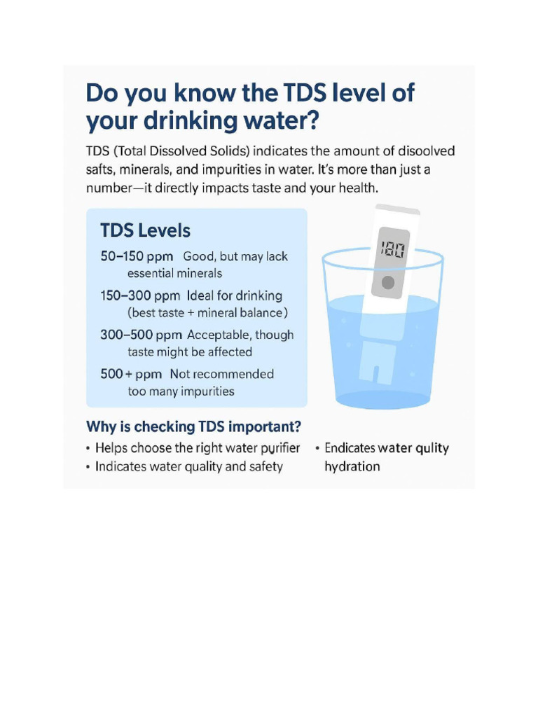 TDS Level of Drinking Water | PDF