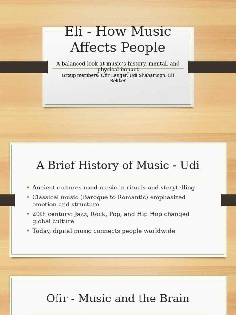 How Music Affects People Presentation | PDF