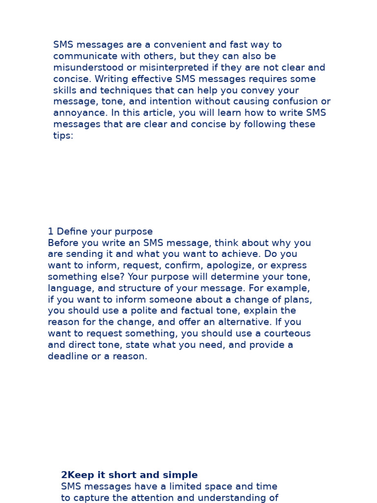 How to craft a message effectively | PDF | Multimedia Messaging Service ...