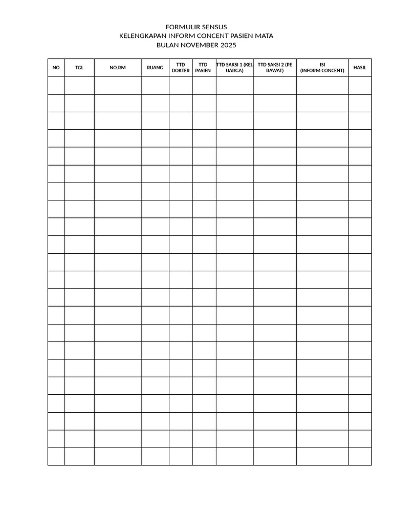 Kelengkapan Inform Concent Mata | PDF