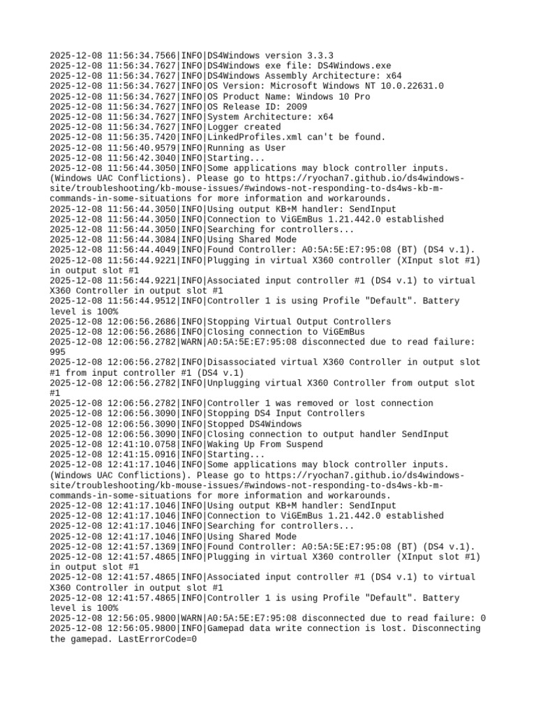 Ds4windows Log | PDF | Microsoft | Computer Architecture