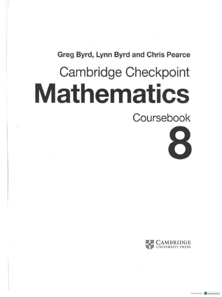 Cambridge Checkpoint Mathematics 8 Coursebook | PDF