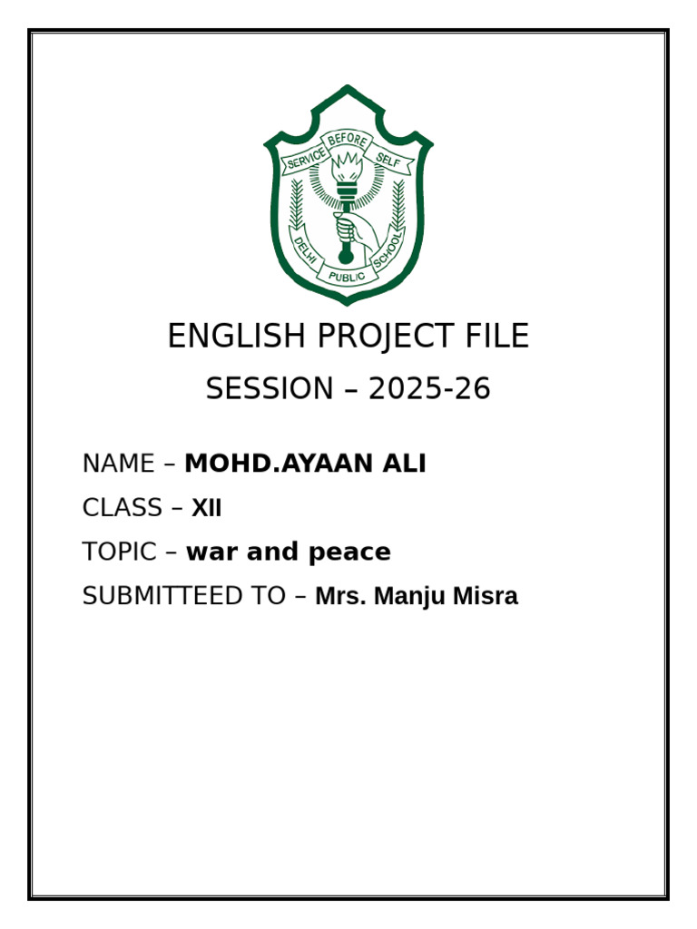 English Project File | PDF