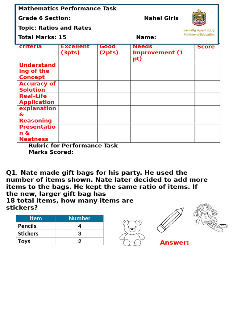 Performance Task GR 6 | PDF