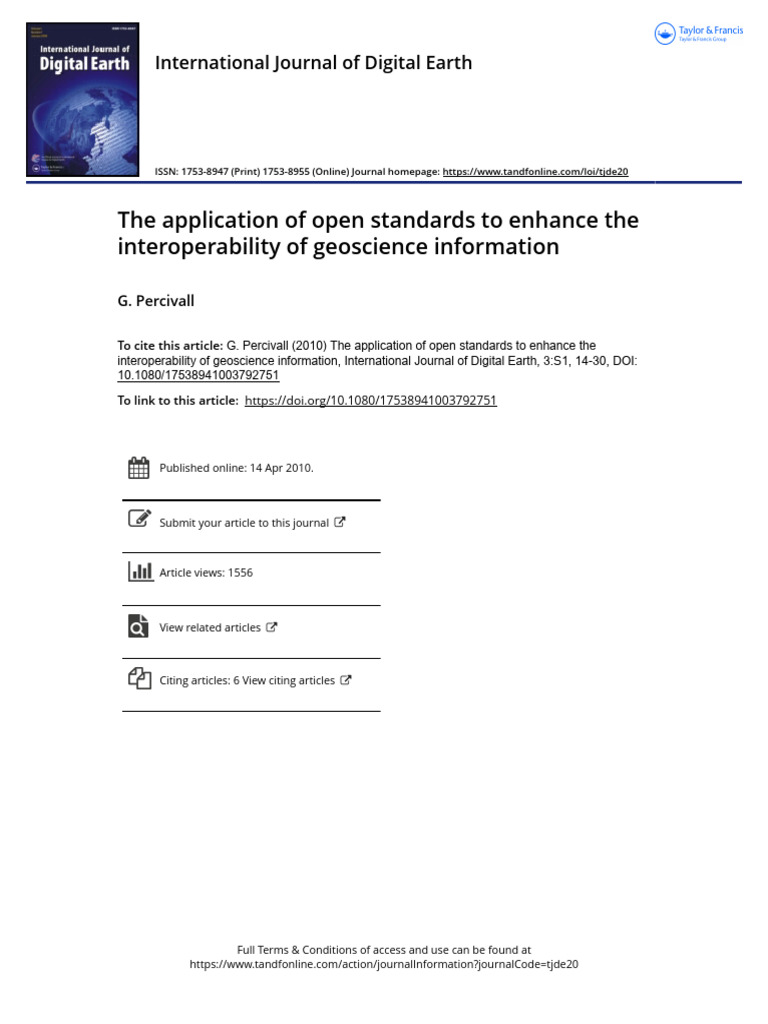 The Application of Open Standards to Enhance the Interoperability of ...