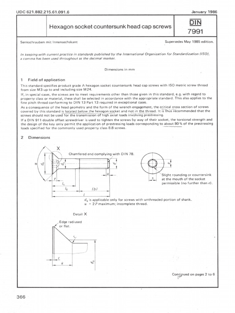 Din 7991 Csk Bolt | PDF