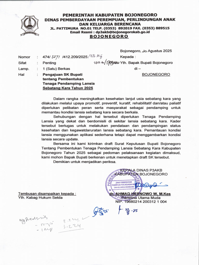 Draft SK Pendamping Lansia Sebatang Kara | PDF
