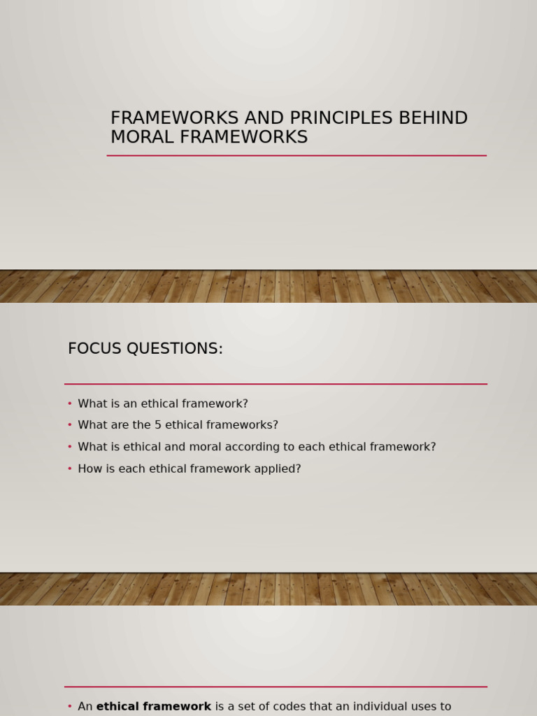 Understanding Ethical Frameworks | PDF | Virtue | Applied Philosophy